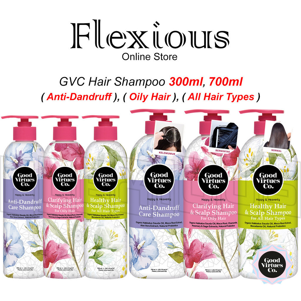 *GVC* Good Virtues Co. Hair Shampoo 300ml, 700ml ( Anti-Dandruff ...