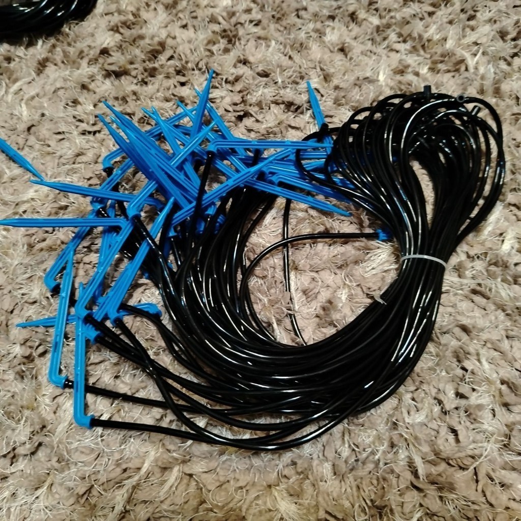 (Clearence) 20 Pcs 2 head Fertigasi Dripper Set With Capillary Tube 3mm ...