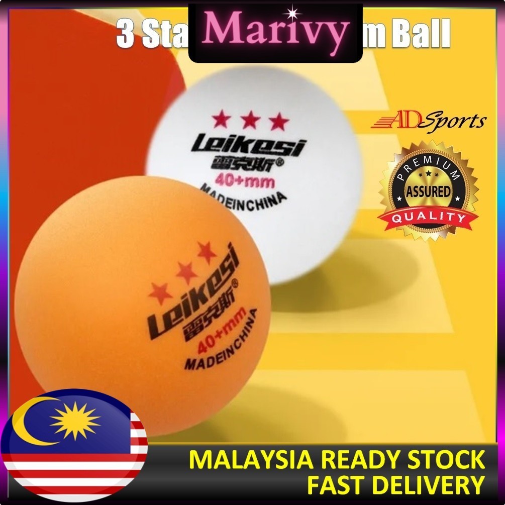 Professional Ping Pong Table Tennis 3 Star ABS 40+mm Ball High ...