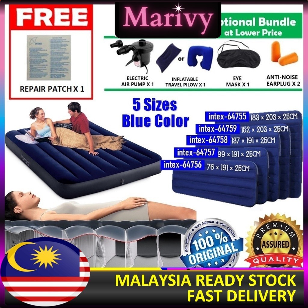 (76cm/99cm/137cm/152cm/183cm x 191x25cm) INTEX Inflatable bed 64756 ...