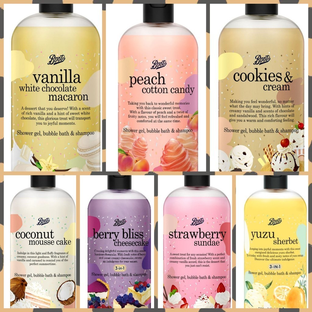 Boots 3 IN 1 Shower Gel, Bubble Bath and Shampoo (500ML) | Shopee Malaysia