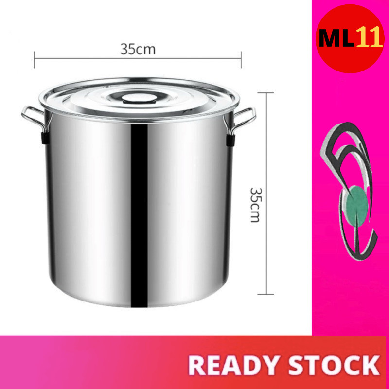 (33L) Stainless Steel Stock Pot / Soup pot Periuk Sup (35cm*35cm) 3533 ...