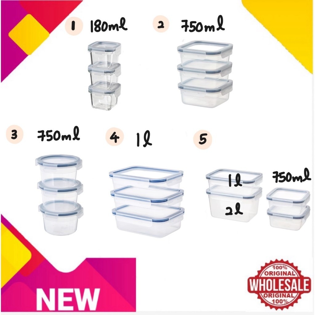 FOOD CONTAINER STORAGE ORGANISING TUPPERWARE BEKAS MAKANAN IKEA 365 ...