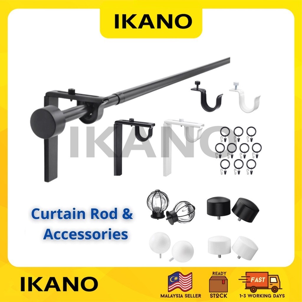 IKEA Curtain Rod Batang Langsir Racka Hugad Wall Bracket Betydlig ...
