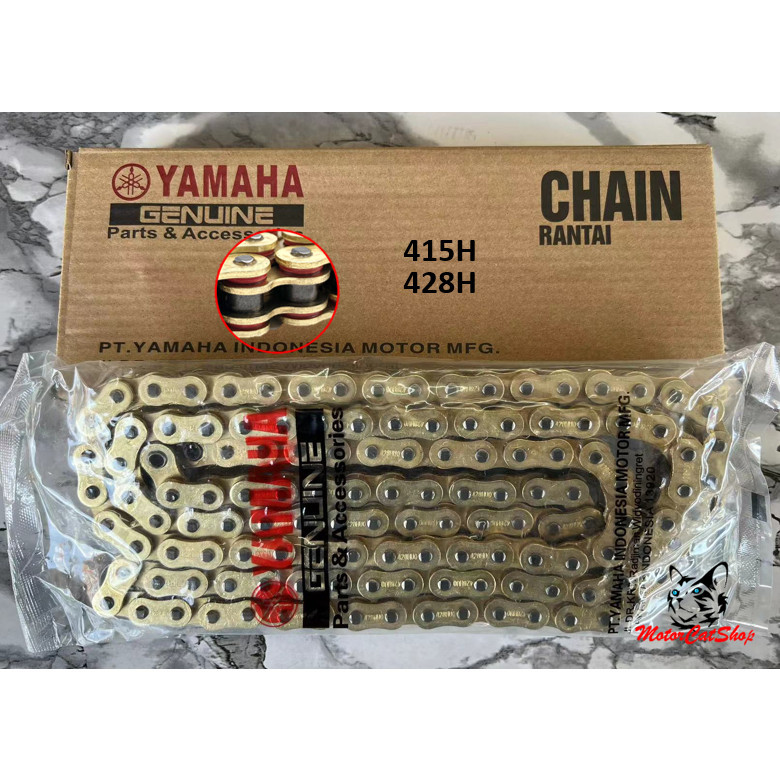 YAMAHA O-RING CHAIN (428H-132L & 415H-132L) YAMAHA CHAIN GOLD O-RING ...