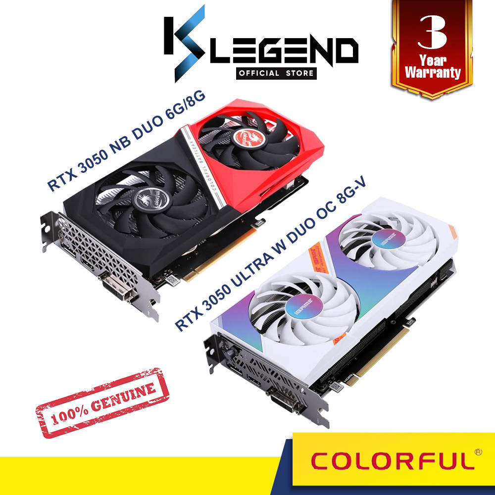Colorful RTX 3050 NB DUO 6G/8G | ULTRA W DUO OC 8G GDDR6 Graphic Card | Shopee Malaysia