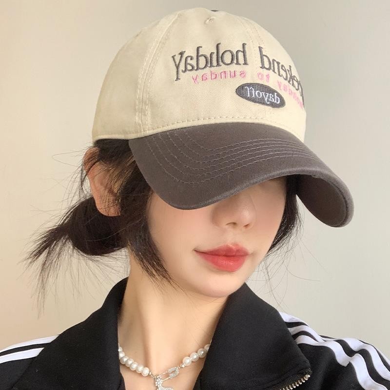 Retro Colored Baseball Hat Women's Korean Edition Showcase Face Small ...