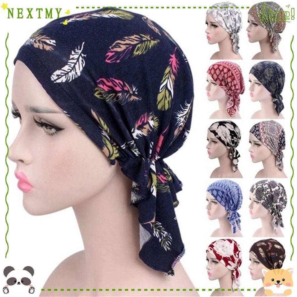 NEXTSHOP Fashion Head Wrap Cap Muslim Cancer Turban Hat Women Beanie ...