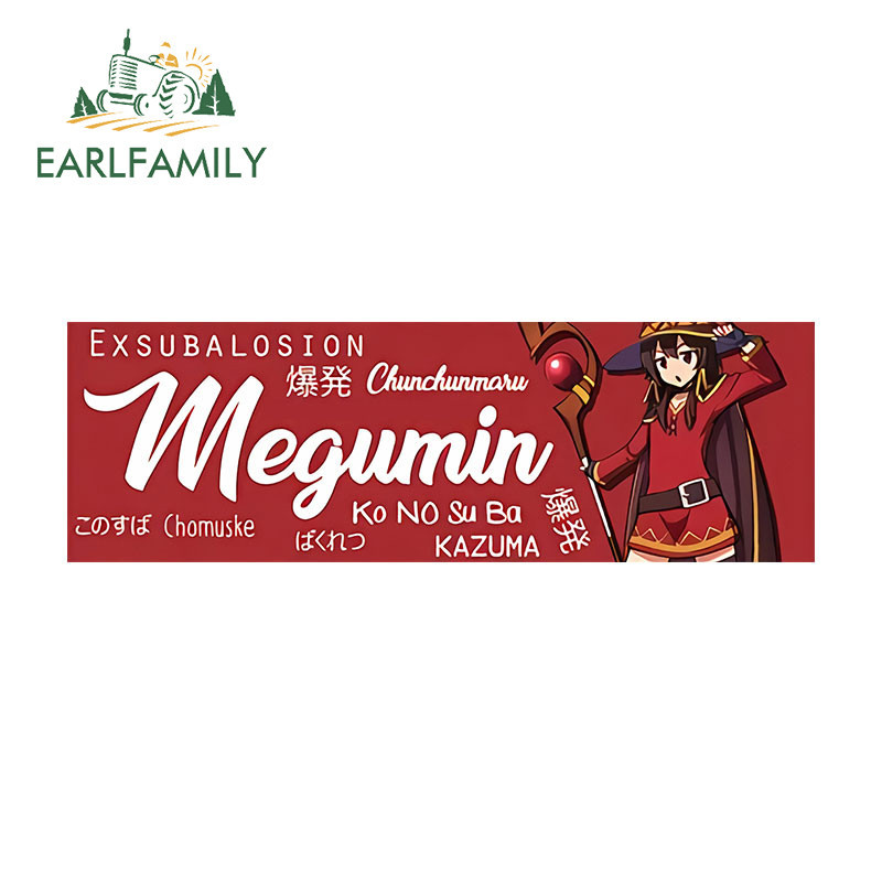 EARLFAMILY 13cm x 4.2cm Megumin Car Club Car Sticker Interesting ...