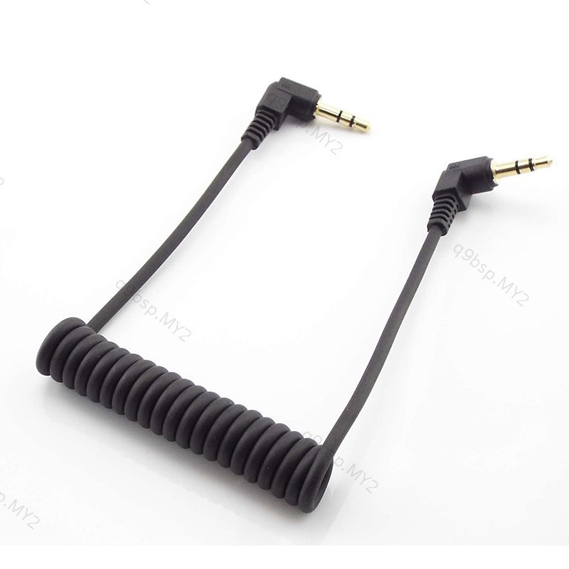 3.5mm Double end 90 degree Male Audio Line Spring Audio Cable Stereo to ...