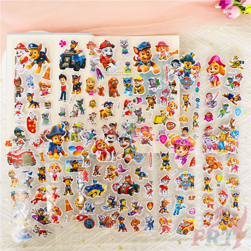 12Sheets/set PAW Patrol Series 02 DIY Rewards Sticker Cartoon 3D Puffy ...