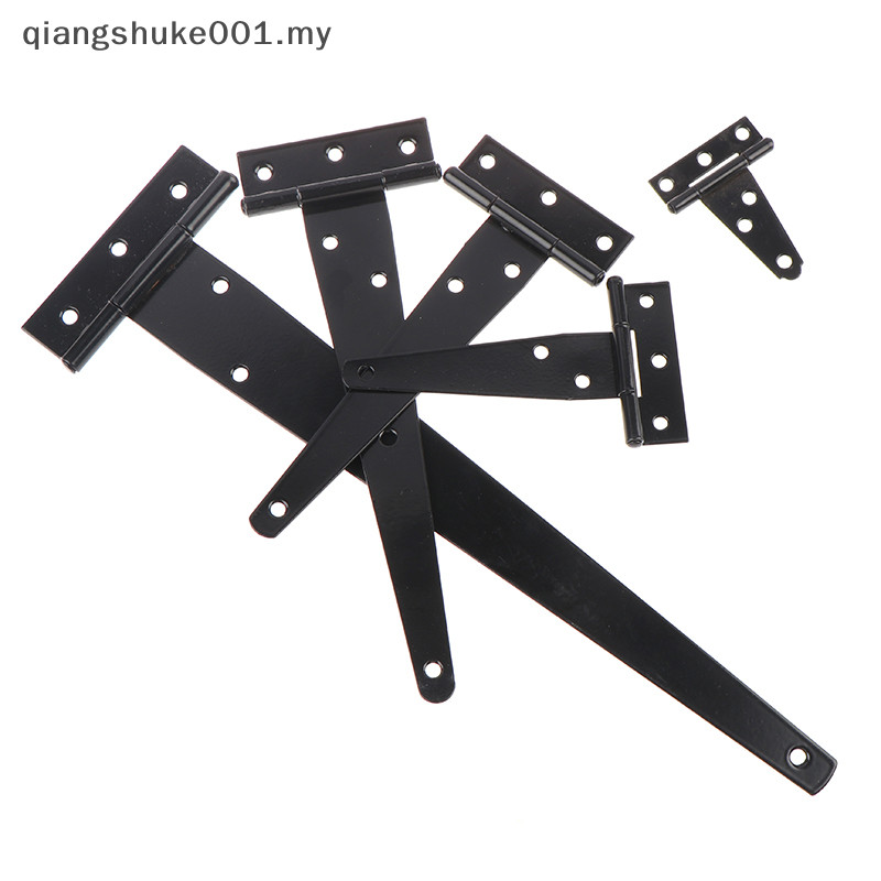 { MY Fashion } Black Paint T Shape Triangle Hinge Cabinet Shed Door ...