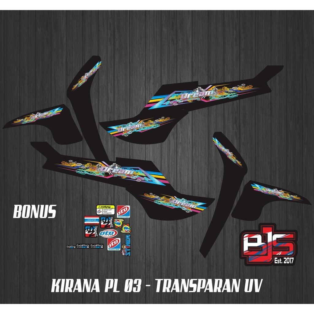 Kirana striping - striping sticker kirana lisi Pole sticker PL003 | Shopee Malaysia