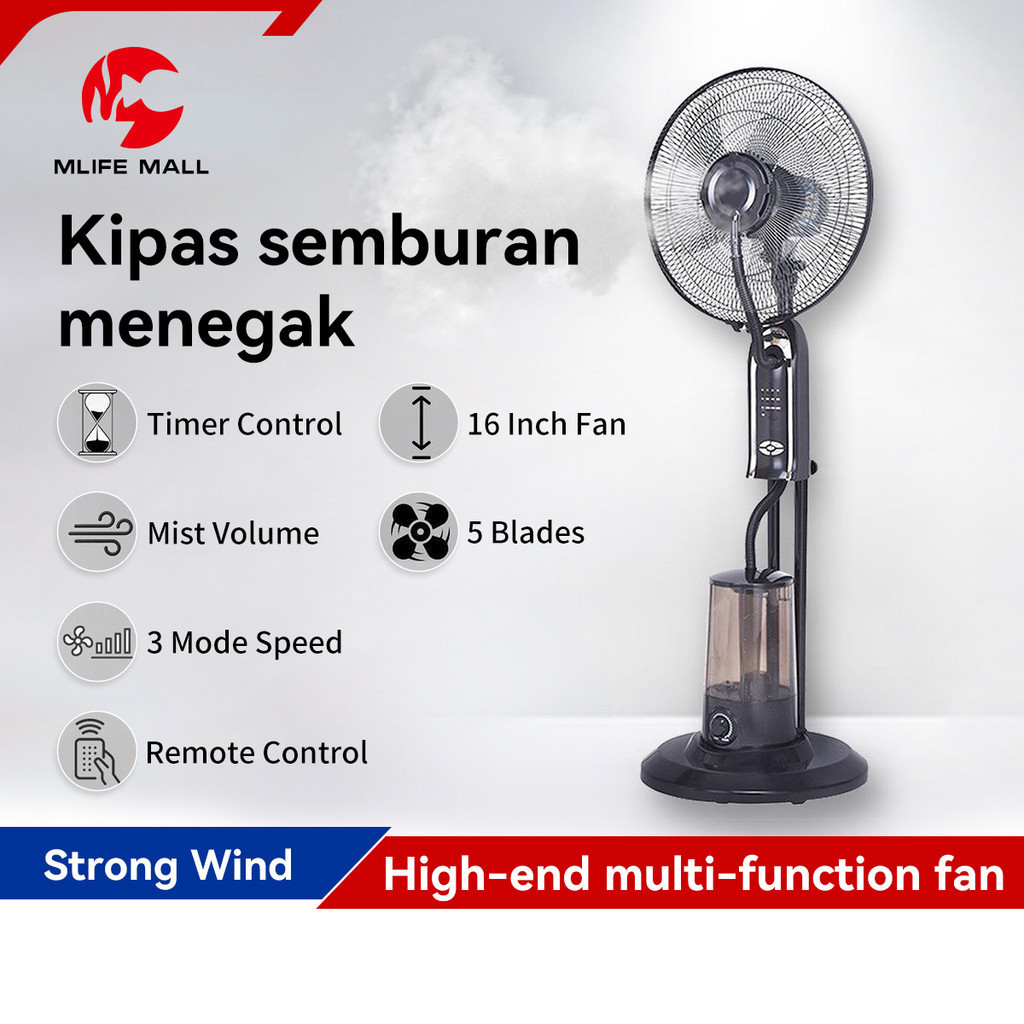 Mist Water Spray Cooling Stand Fan Misting Fan Air Conditioning Humidifier Industrial Fan Mist ...