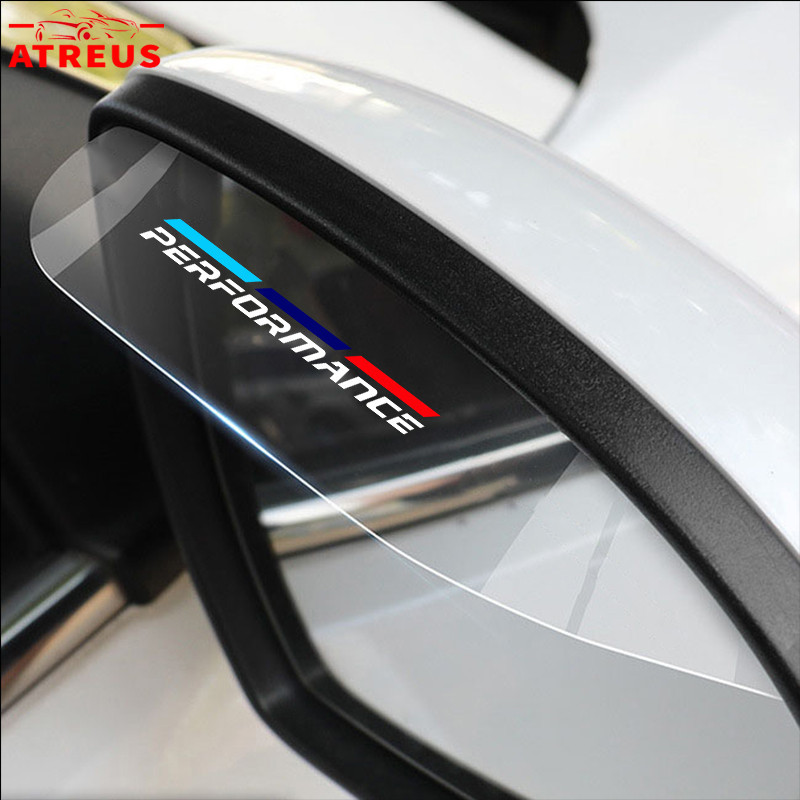 2pcs BMW Performance Transparent Car Rear View Mirror Rain Eyebrow ...