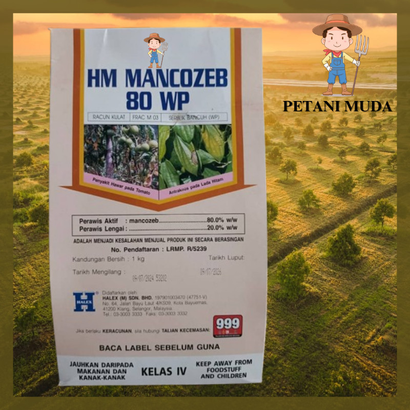 1KG HM MANCOZEB 80WP Racun kulat mancozeb 80% seperti Dithane NT ...
