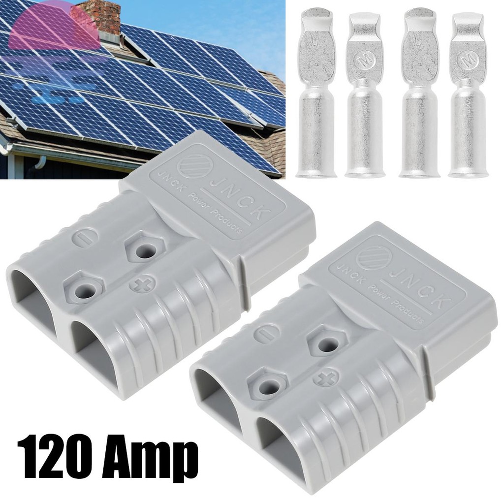 2Pcs 120 Amp Anderson Style Plug with 4 Terminals Anderson Power Plug ...