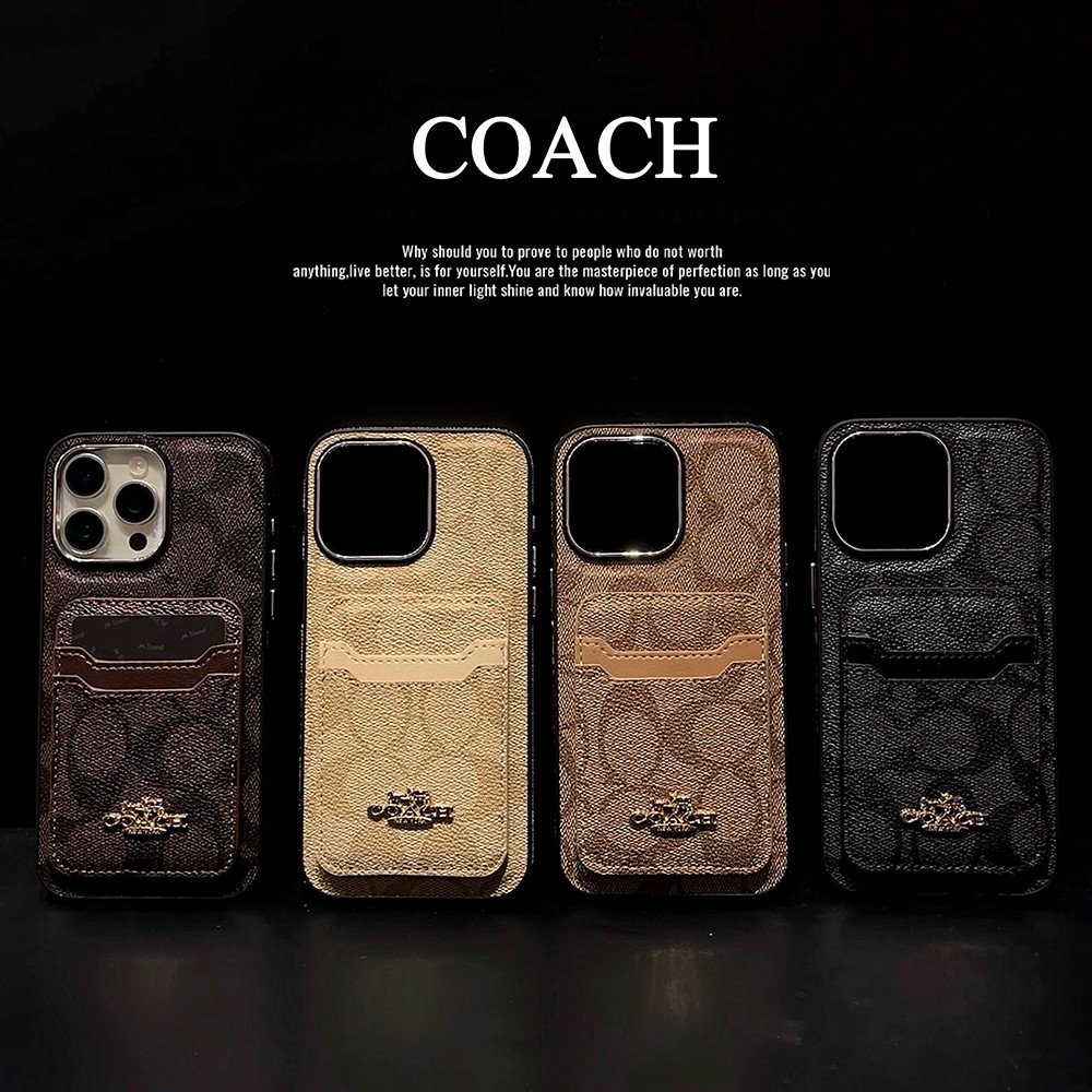Fashion Coach Card Bag Phone Case for IPhone 17 16 Pro Max 15 Plus for ...