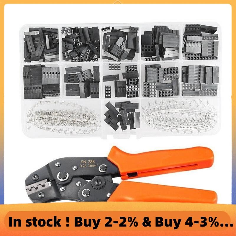 620Pcs Dupont Connector Kit with Wire Crimper Plier 2.54Mm Pitch 1/2/3 ...