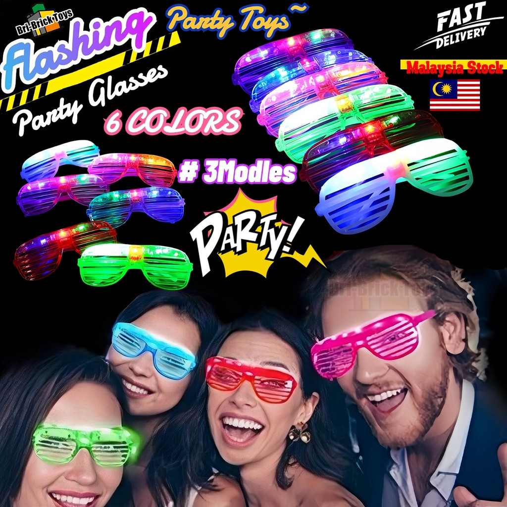 Party Led Light Glasses Glow In The Dark Flashing Light Up Eyewear With ...