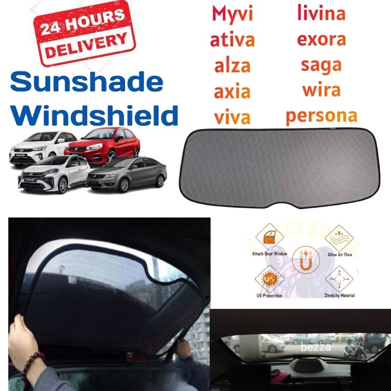 SUNSHADE WINDSHIELD FOR ARUZ ATIVA AXIA ALZA BEZZA MYVI VIVA SAGA ...