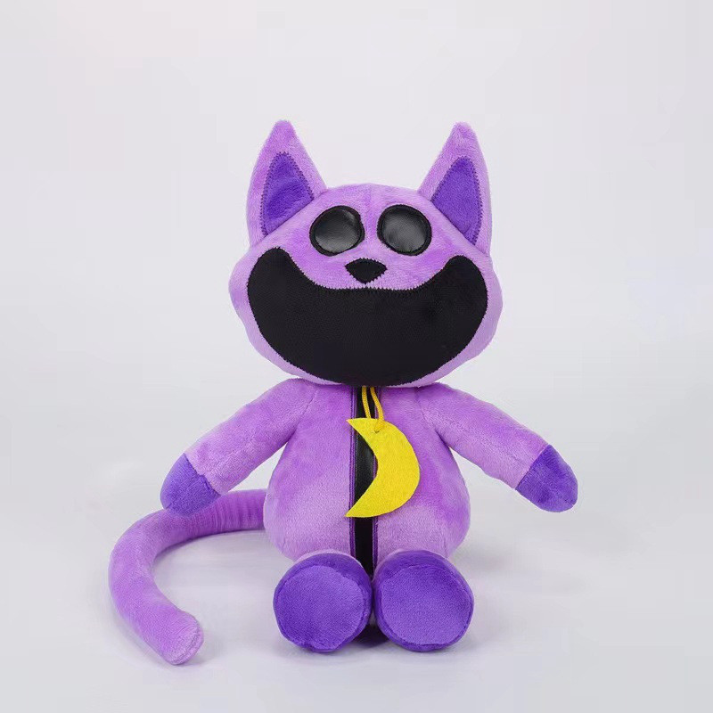 28cm Smiling Critters Plush Toy Smile Animal Series Purple Cat Doll ...