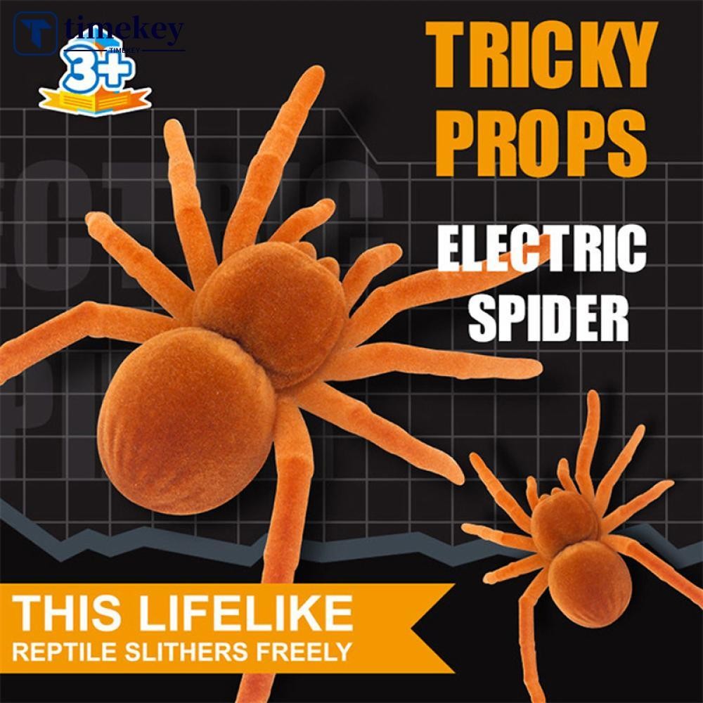 TIMEKEY Simulated Spider Toy Cat Electric Vibration Spider Toys Pet ...