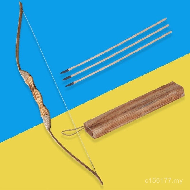 Traditional Wooden Bow Arrow Toy Shooting Archery Ancient Costume Photo ...