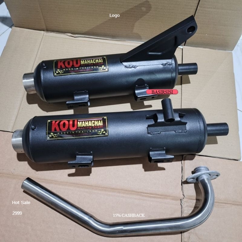 51mm Open pipe 28mm Conical KOU Mahachai 1set Click 125/150 Fi Nmax v2 ...