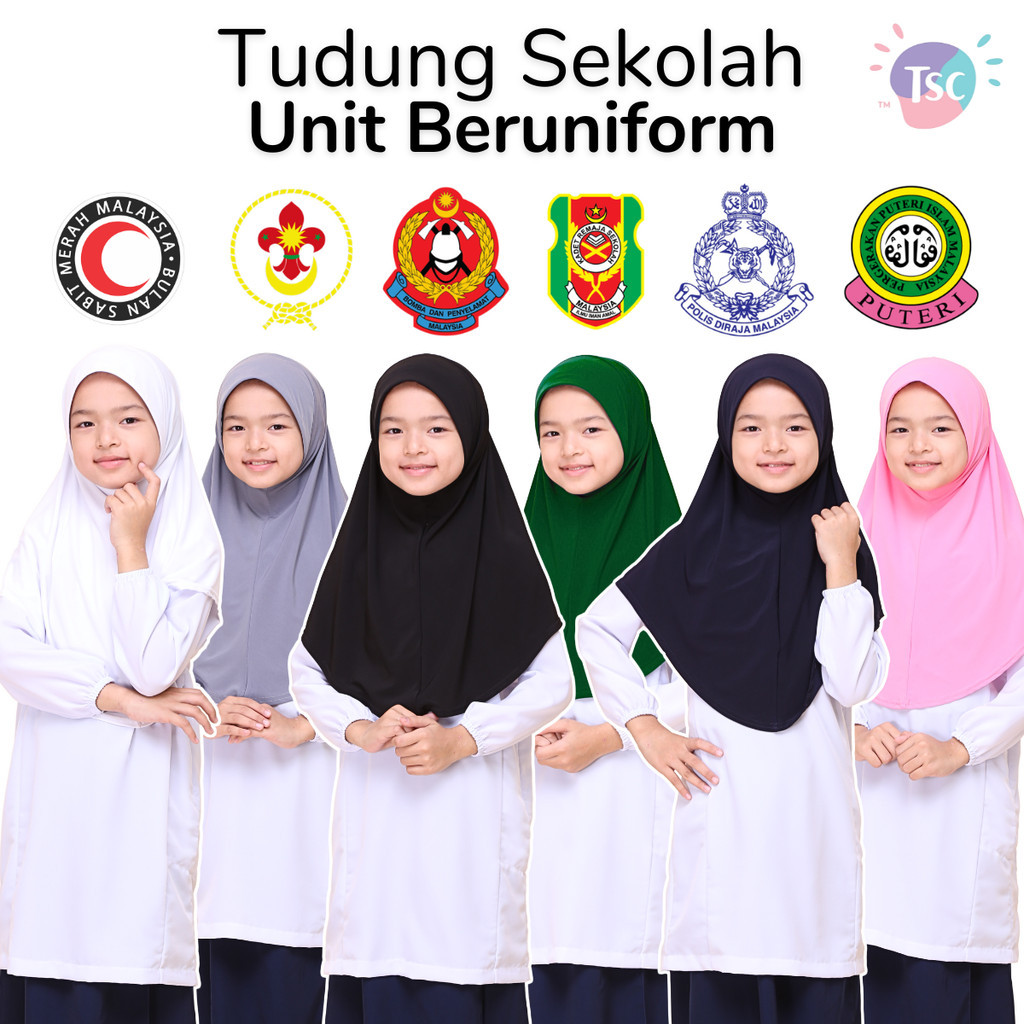 Tudung Sekolah Kokurikulum Unit Beruniform Kadet Bomba PBSM Kadet ...