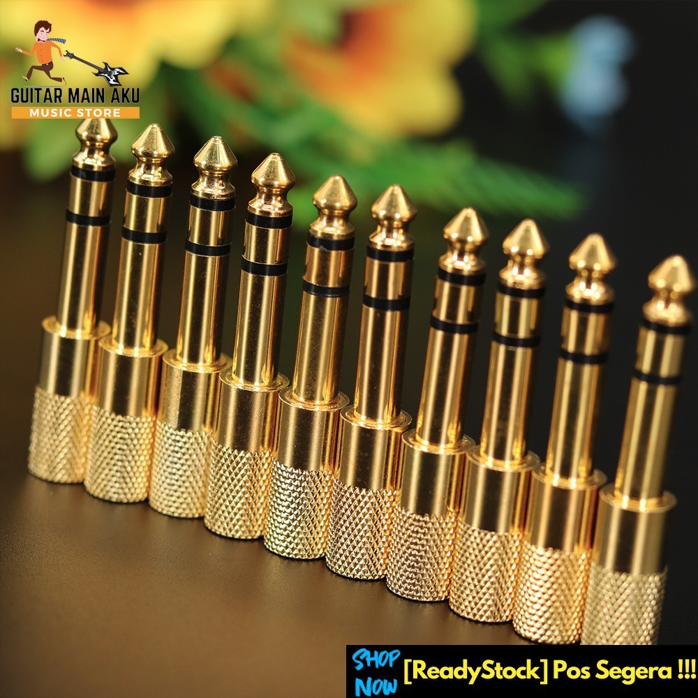 🎼Pos Segera🎸 Audio Jack Adapter Convertor Stereo Plug Socket for ...