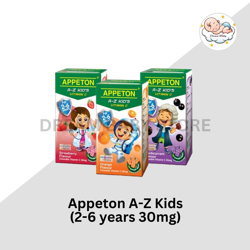Appeton A-Z Kid's Vitamin C Chewable Tablet/Strawberry/Orange ...