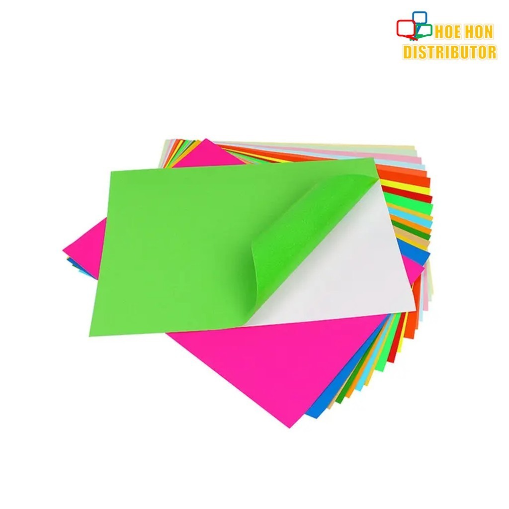 Fluorescent Colour Color Inkjet / Laser Printing A4 Matte Sticker Paper ...