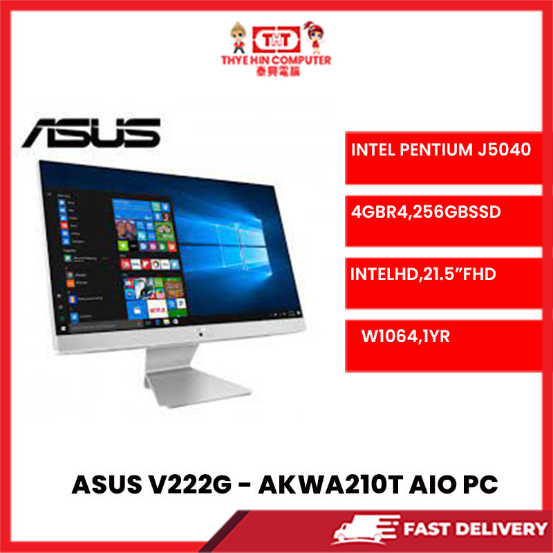 ASUS-AIO-V222G-AKWA210T-WHITE-INTELPENTIUMJ5040,4GBR4,256GBSSD,W1064 ...