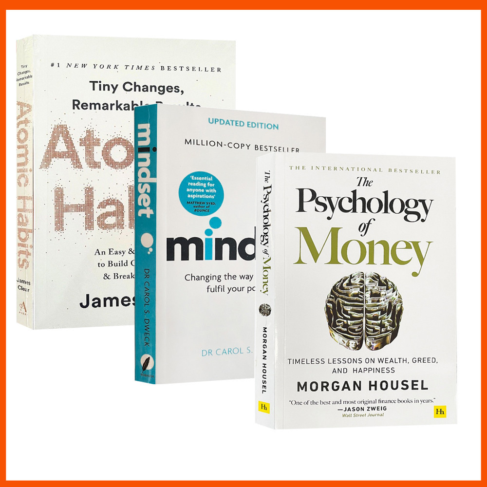 The Psychology of Money+ Mindset +Atomic Habits English Version ...