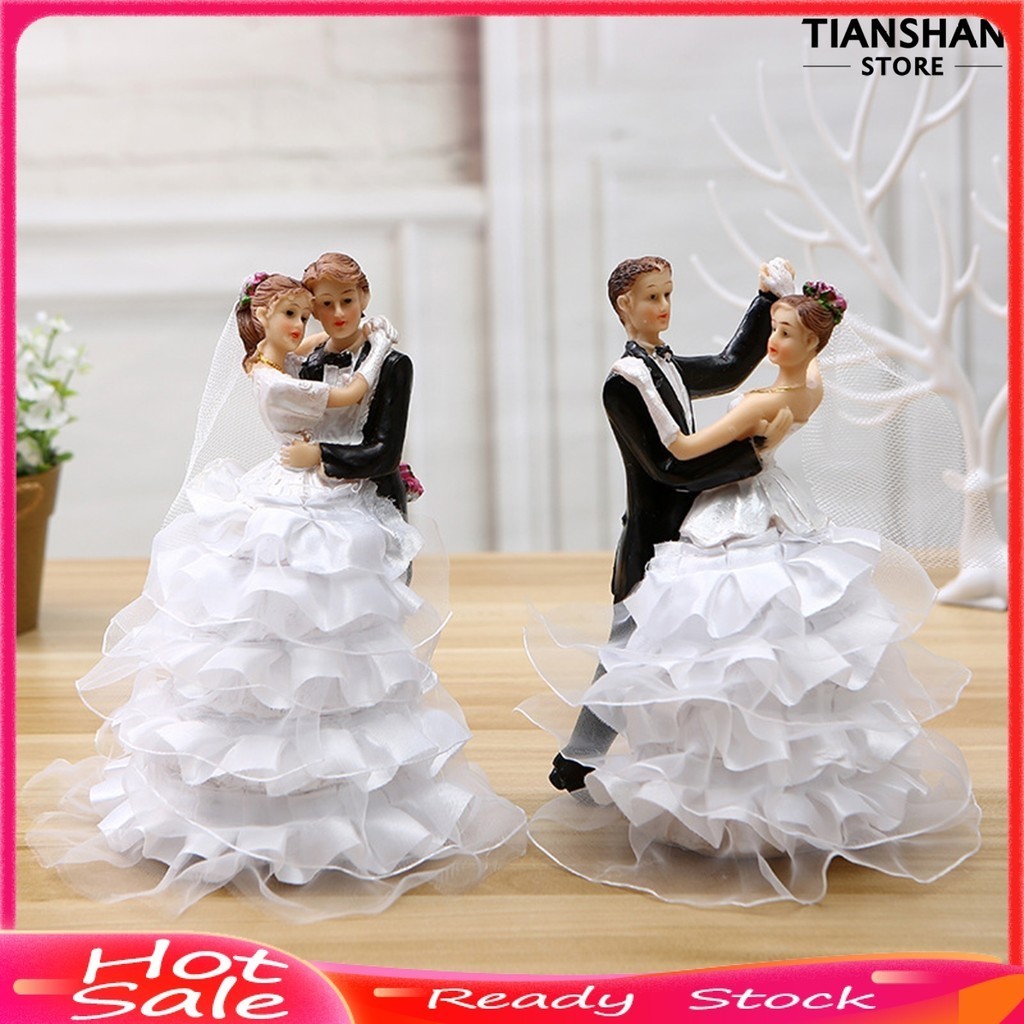 [TTS]☼Wedding Couple Doll Romantic Adorable Resin Fine Workmanship ...