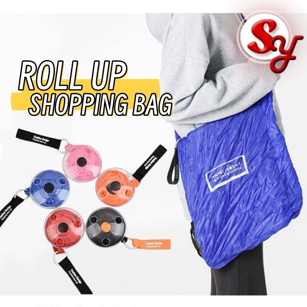 Roll Up Shopping Bag Foldable Eco Bag Travel Bag Portable Casual Bag ...