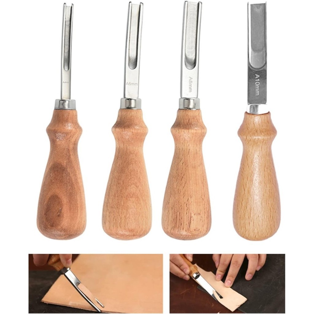 Leather Edge Skiving Beveler Tool Set, French Beveler, Wide Mouth ...