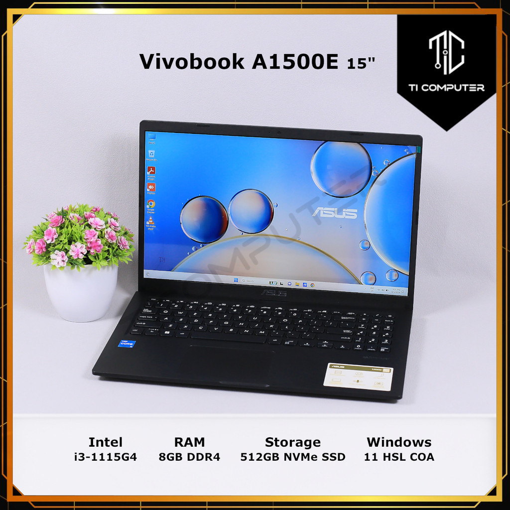 ASUS Vivobook 15 A1500E Intel Core i3-1115G4 8GB DDR4 RAM 512GB NVMe ...