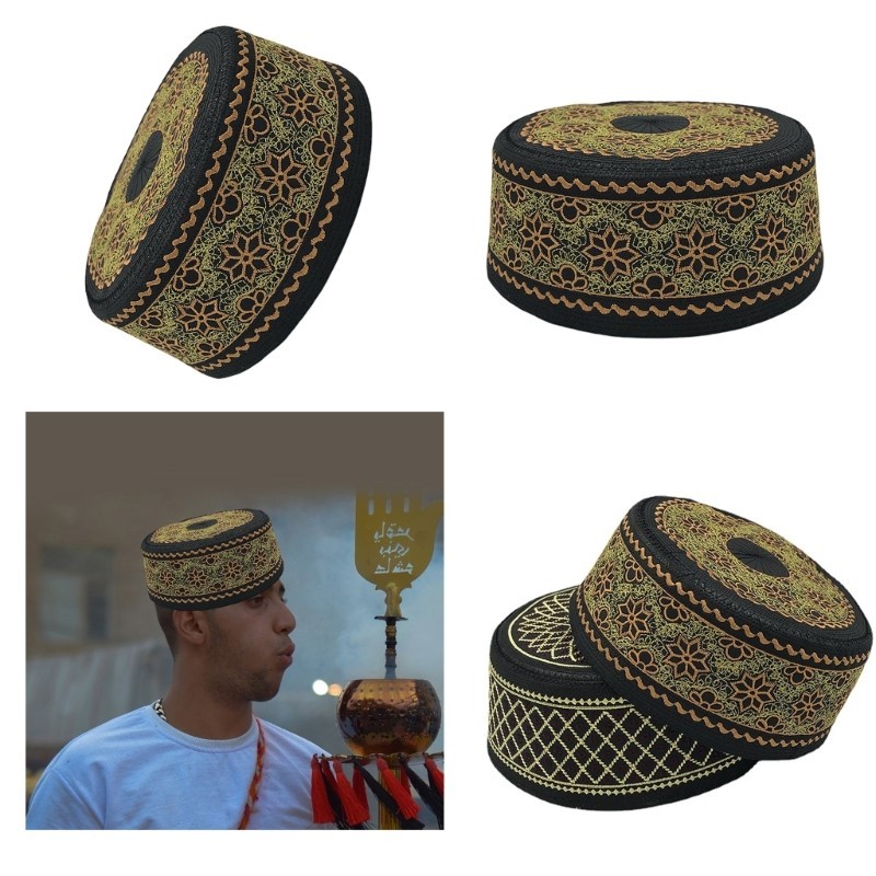 Mo* Men Islamic Kufi Prayer Hat EIDRamadan Hijabs Turkish Caps Arabian ...