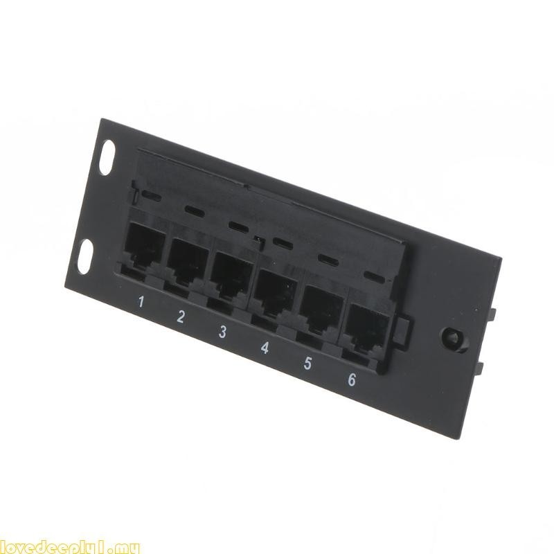 Love 6-Port Patch Panel CAT6 Blank Keystone Panel LAN RJ45 Cable ...