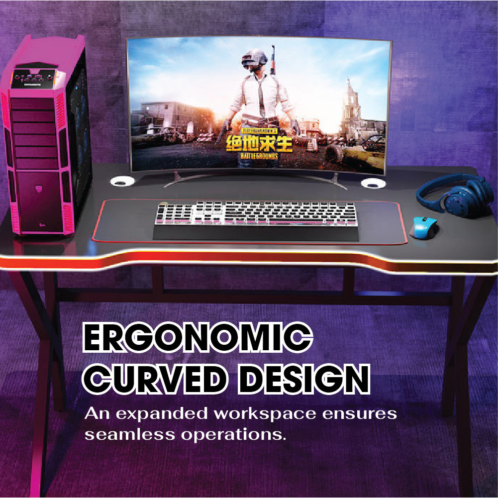 Ready Stock Gaming table Meja gaming murah 80/100/120/140/160cm Study ...