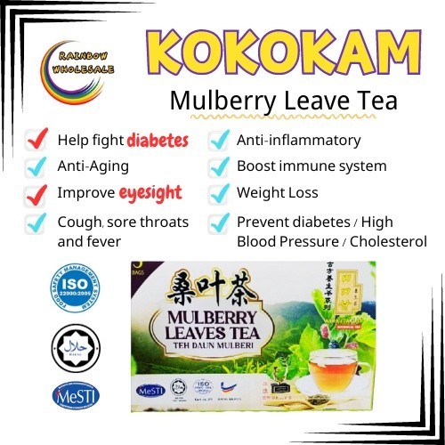 Original Kokokam Mulberry Leaf Tea 桑叶茶 Teh Daun Mulberi 降三高 养生茶 65g (2 ...