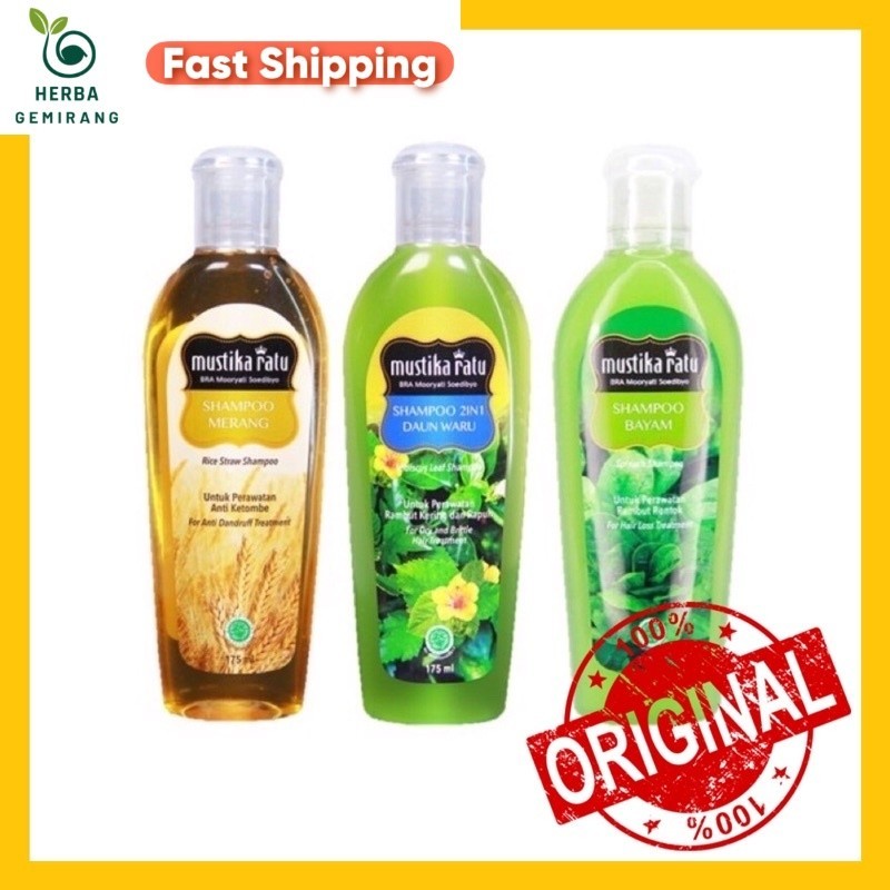 MUSTIKA RATU SHAMPOO 175ml [Bayam , Daun Waru , Merang] | Shopee Malaysia
