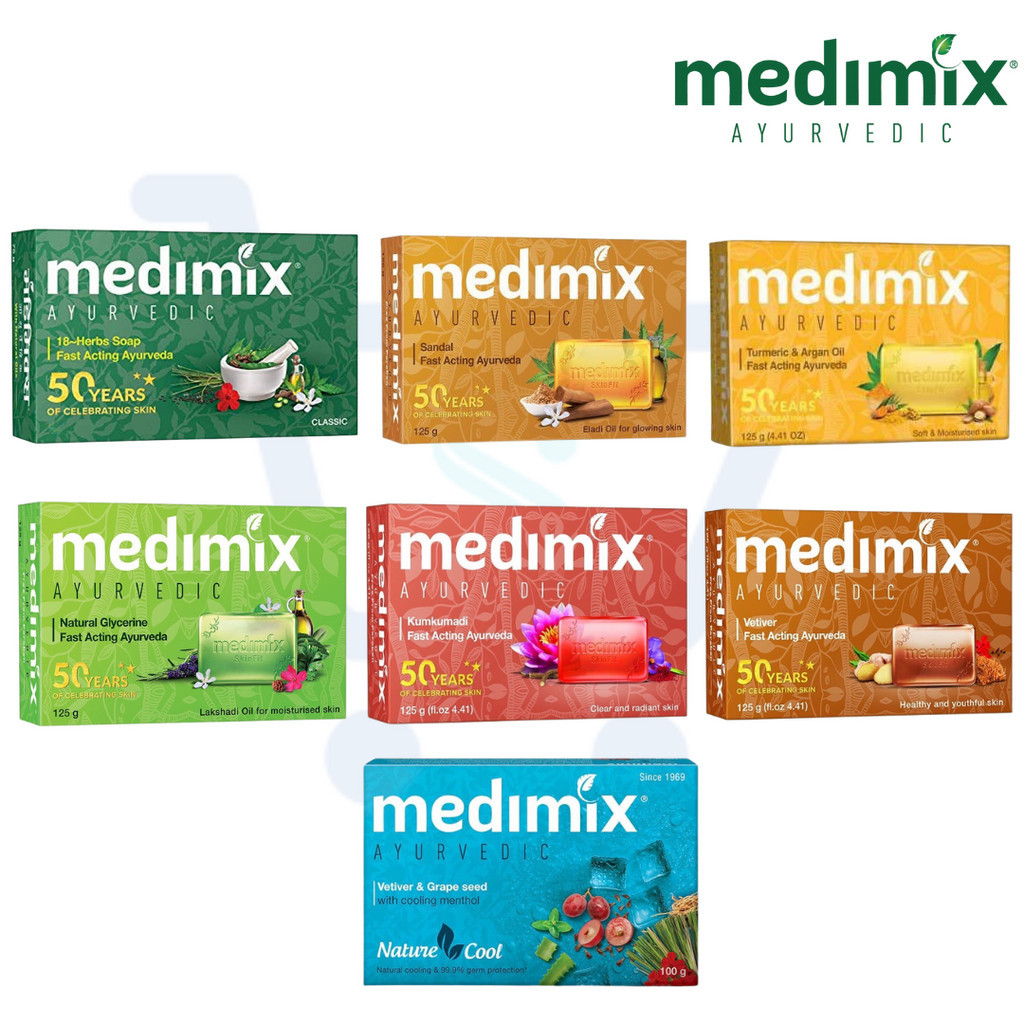 Medimix Ayurvedic Soap 125g - (18herbs,Sandal,Natural Glycerine ...