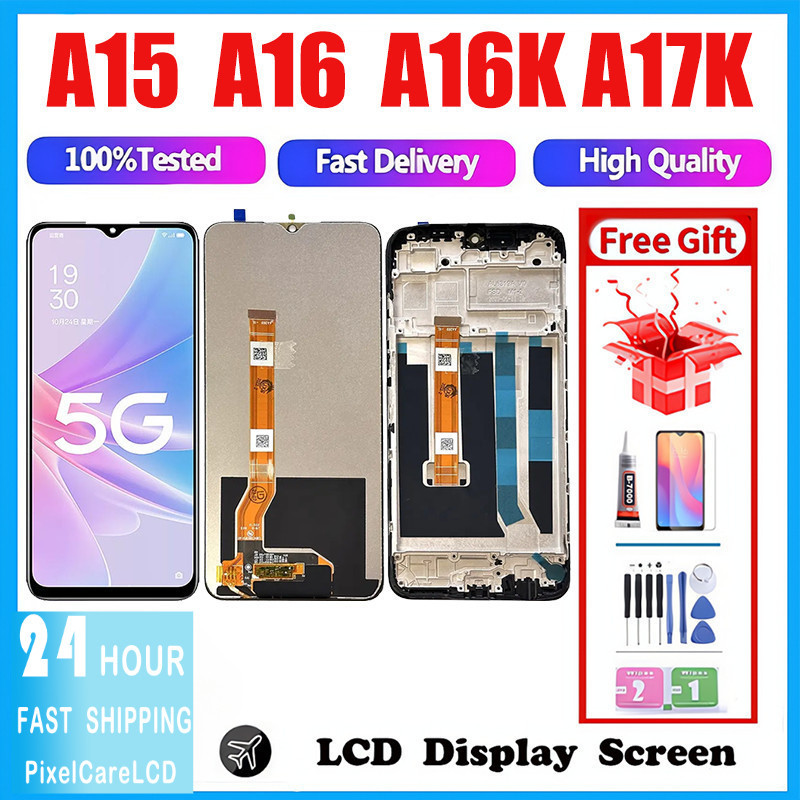 Original For OPPO A15 A15S A16 A16S A16K A17 A17K LCD Display Touch ...