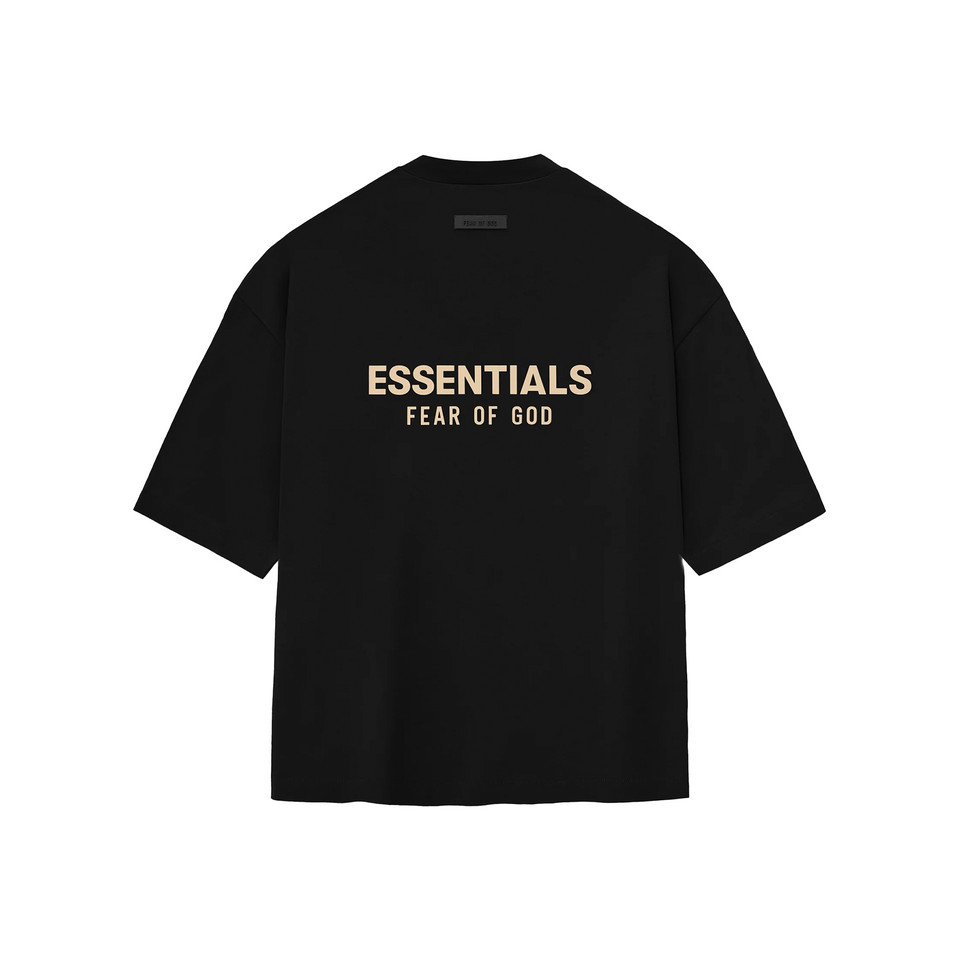Fear of God Essentials V-Neck Tee Jet Black (SS24) | Shopee Malaysia