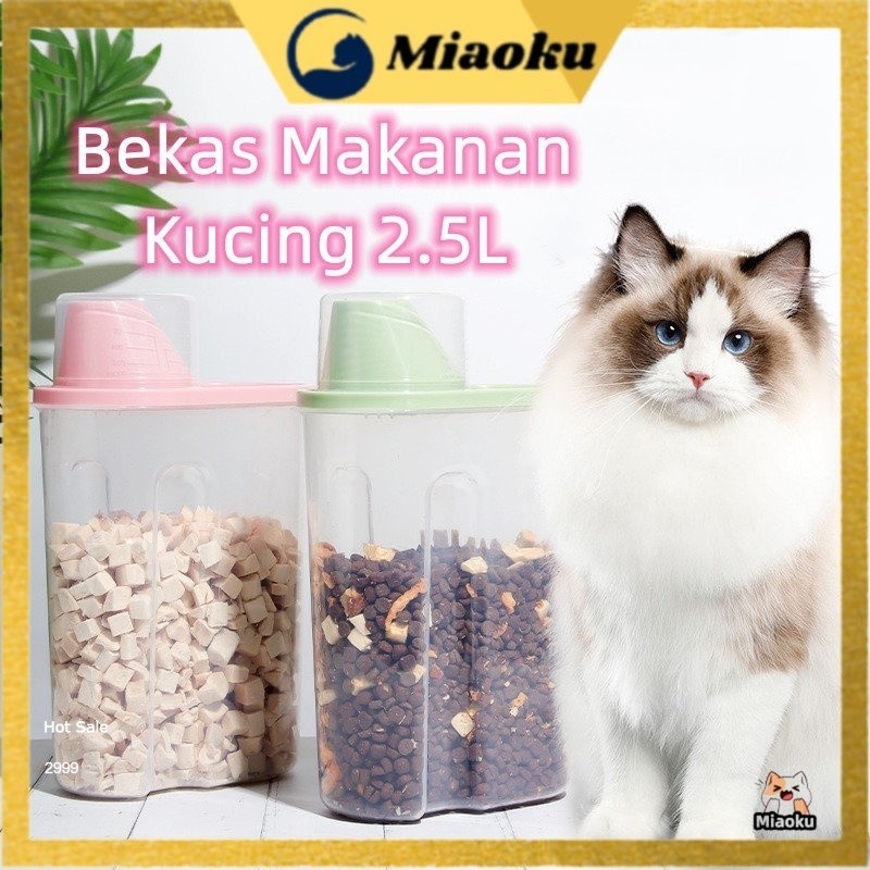 Miaoku Bekas Makanan Kucing / Cat Food Container Cat Food Storage ...