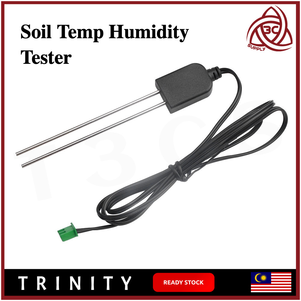 Soil Test Kit Temperature & Moisture Sensor Steel Stainless Soil Probe ...