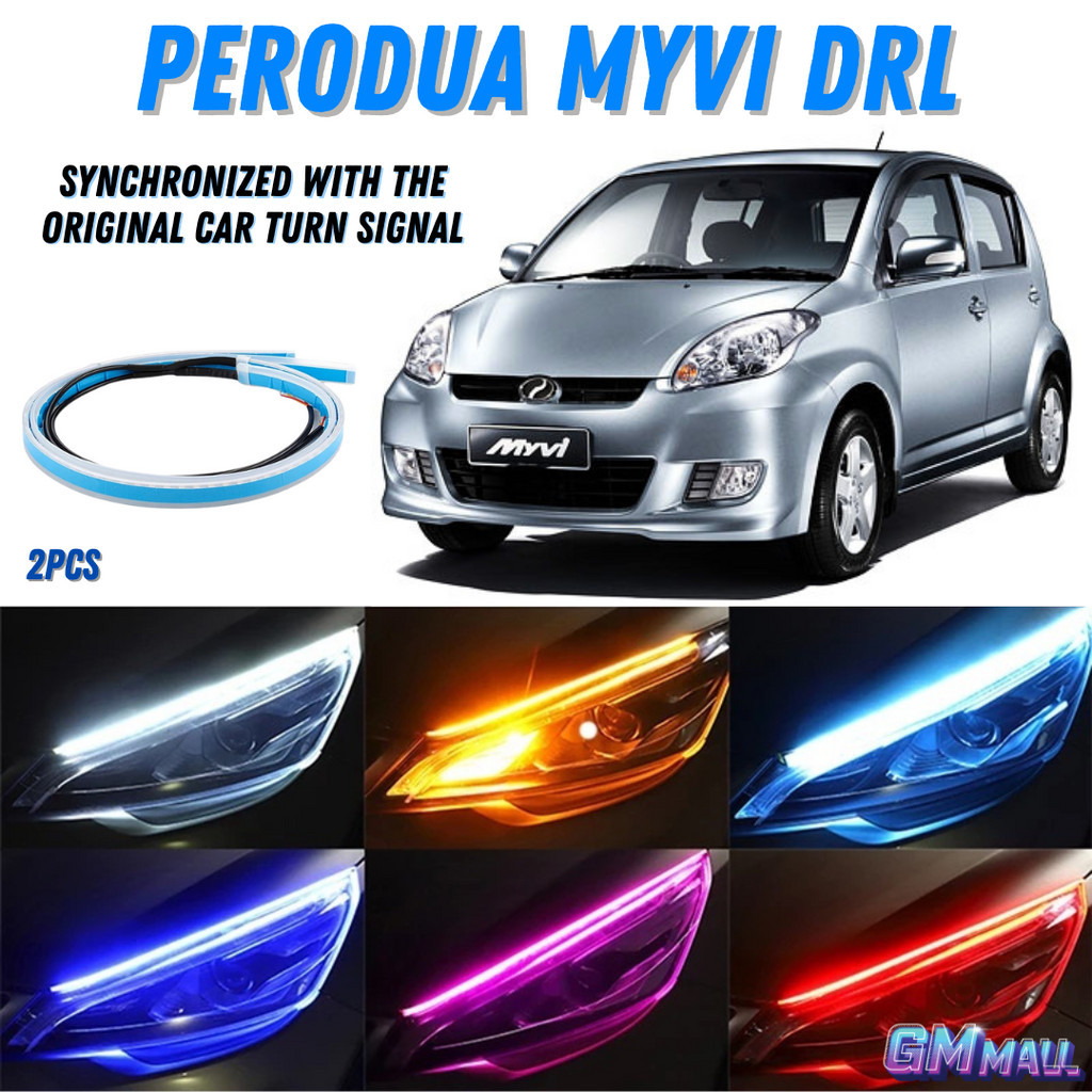 PERODUA MYVI DRL LED DAY RUNNING LIGHT SIGNAL LIGHT Led Strip Lampu ...